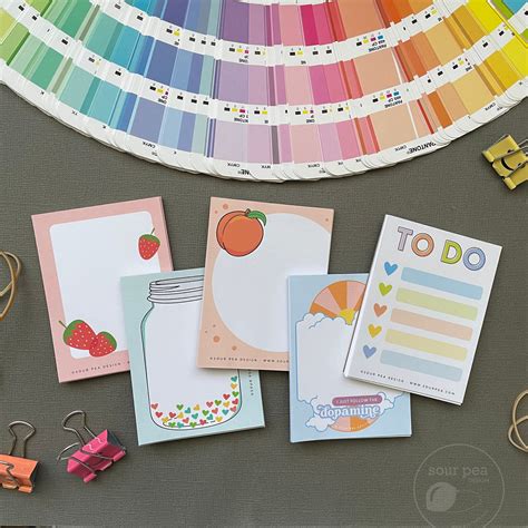 MINI NOTEPAD Strawberry Notepad Colorful Stationary Cute Etsy