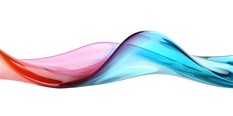 glossy colored wave shape 3d rendering generative ai 28084866 png