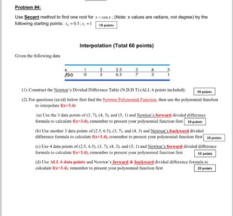 solved use secant method to find one root for x cos x