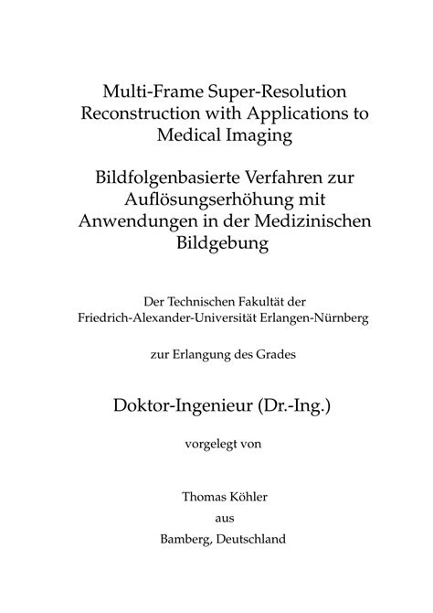 Pdf Multi Frame Super Resolution Reconstruction With Applications To