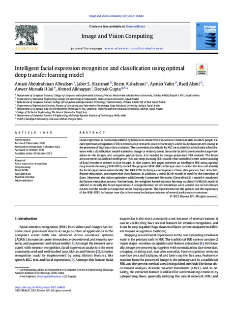 Pdf Intelligent Facial Expression Recognition And Classification Using Optimal Deep Transfer