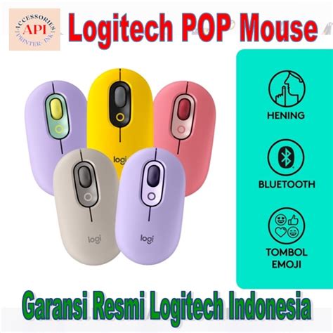 Jual Logitech Pop Mouse Wireless Bluetooth Silent With Emoji Keys Shopee Indonesia