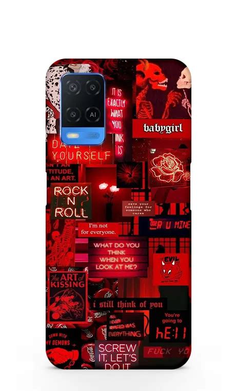 Red Aesthetic Oppo A Mobile Cover Gocovers