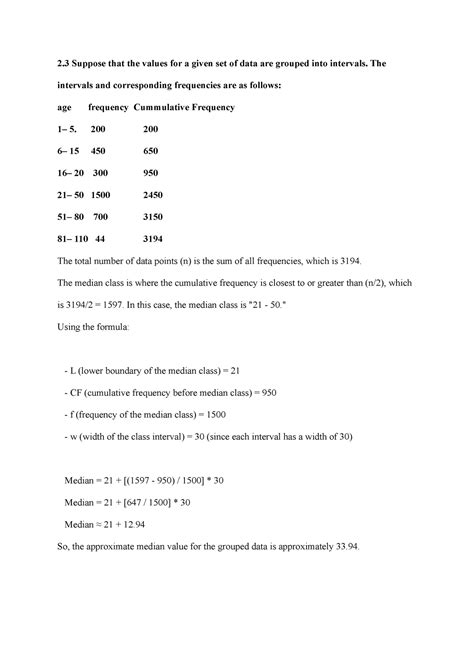 Homework It Is About Data Mining Suppose That The Values For A Given Set Of Data Are