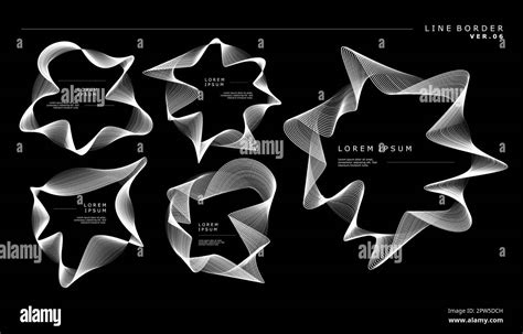 Blended Line Border Design Template Line Art Border Design Vector Stock Vector Image And Art Alamy