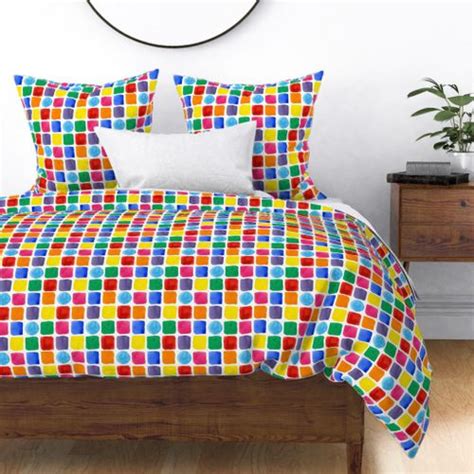 Primary Color Shapes Fabric Spoonflower