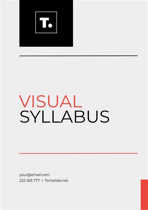 Free Visual Syllabus Template To Edit Online