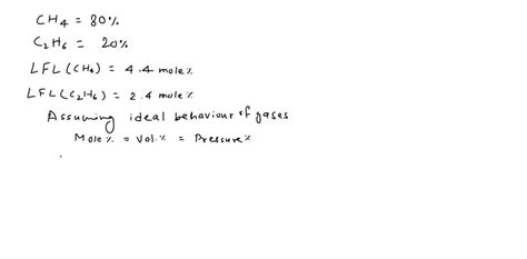 Solved Q3 6 Marks Col 1 And 2 Consider A Mixture Of Two Flammable Gases 80 Methane And 20