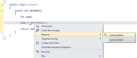 Visual Studio How To Include Missing Namespaces