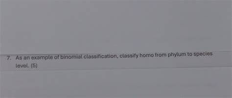 Solved As An Example Of Binomial Classification Classify