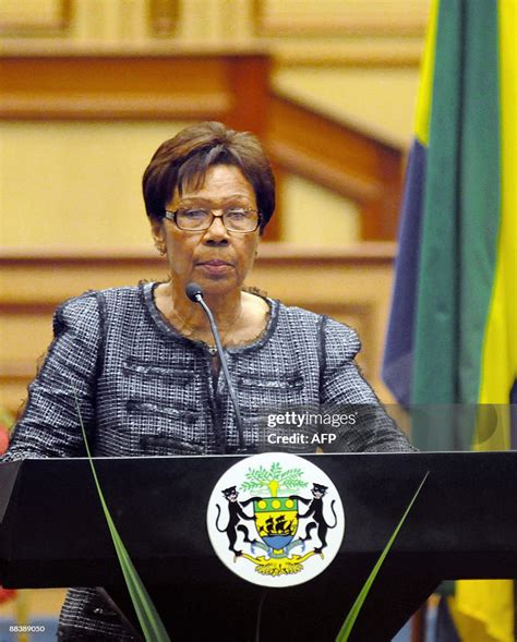 Gabons Senate Speaker Rose Francine Rogombe Is Sworn In As Acting