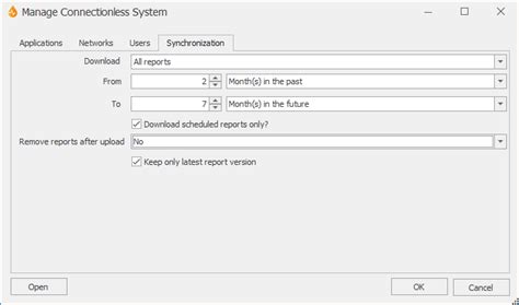 Manage Connectionless System Dialog