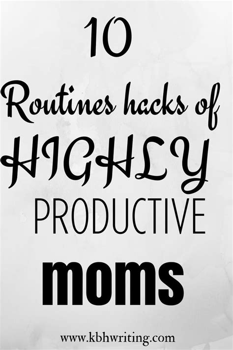 10 Sanity Saving Daily Routines For Working Moms Artofit