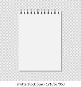 Notepad Mock On Transparent Background Blank Stock Vector Royalty Free Shutterstock