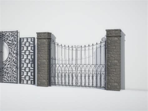 Set Of Gates 3d Exterior Unity Asset Store