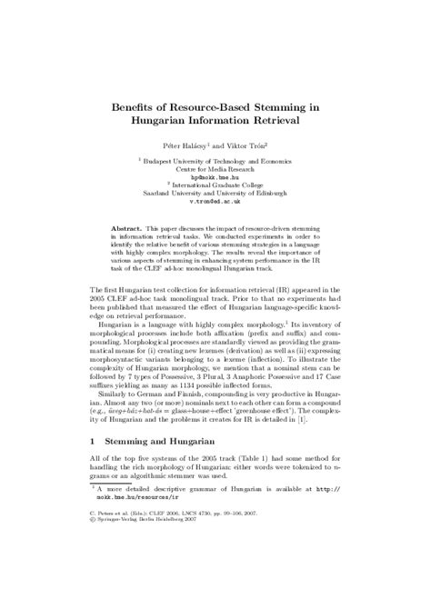 Pdf Passage Retrieval Vs Document Retrieval In The Clef 2006 Ad Hoc