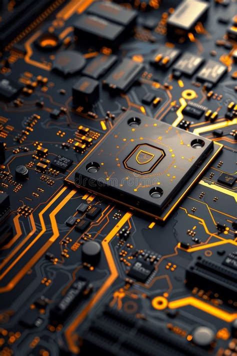 Cybersecurity Secure Connection On Motherboard For Network Authentication And Ai Regulation