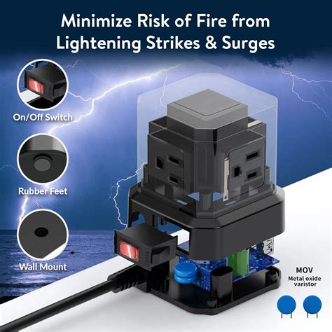 Wireless Cube Power Strip Wireless Charging Power Strip Ft Cable UncagedErgonomics