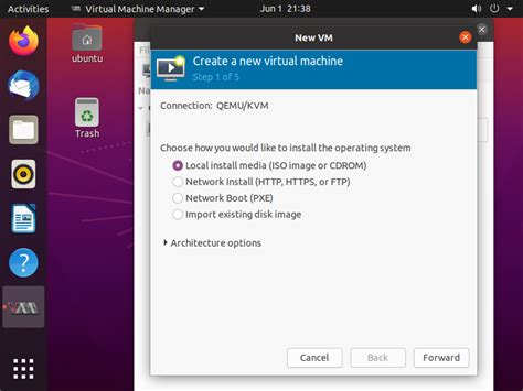 ubuntu 20 04 lts kvm create virtual machine gui server world