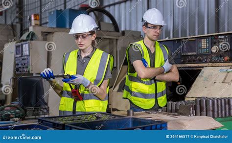 Engineer Or Worker In Intelligent Factory Industrial Engineer Check