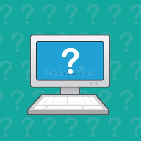 Computer Question Mark Stock Vector Illustration Of Blue 41877525