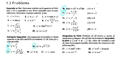 Solved Solving By Separation Use Separation Of Variables To