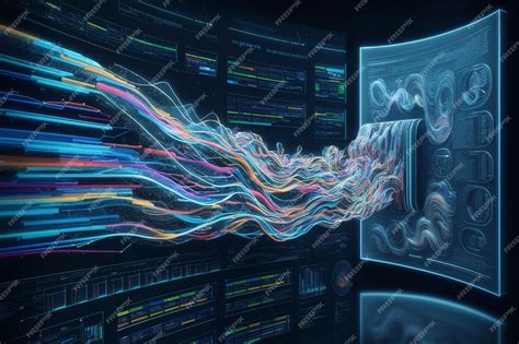 Abstract Digital Technology Background Big Data Visualization High