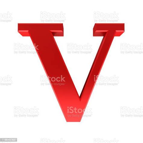 문자 V 대문자 문자 빨간 글꼴 3d 렌더링 기호 문자 텍스트 그래픽 흰색 배경에 잘라 0명에 대한 스톡 사진 및 기타 이미지 0명 3차원 형태 대문자 Istock