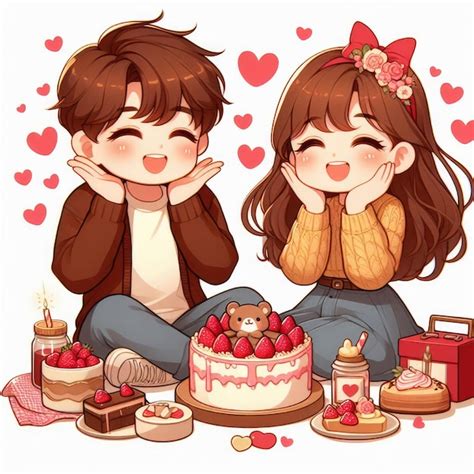 Premium Vector Couple In Valentine Day 1