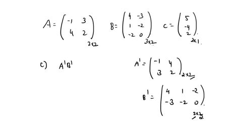 Solved The Given Matrices A And B Are A B Find 2b A