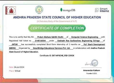 Akshara Praturi On Linkedin Mern Fullstack Webdevelopment Smartinternz