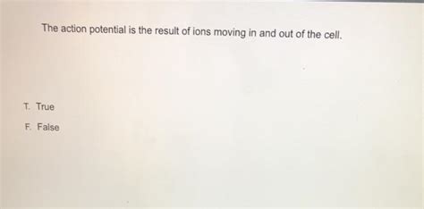 Solved Depolarization Occurs When The Potential In The