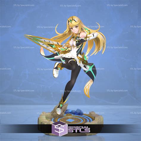 Mythra Action Pose V2 3d Printing Figurine Xenoblade Stl Files Specialstl