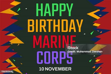 우리 생일 축하합니다 전통적인 국경 디자인과 미국 해병대 벽지 해병대 생일 배경 포스터 11월에 대한 스톡 벡터 아트 및 기타 이미지 11월 감사합니다 감탄 Istock