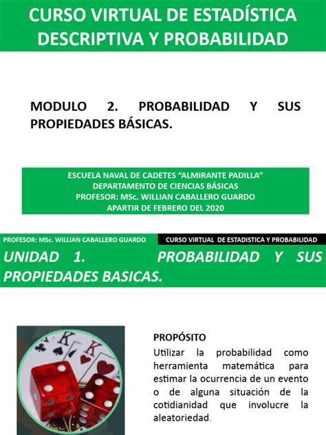 Modulo 2 Probabilidad Y Sus Propiedades Pdf Teoría De Probabilidad