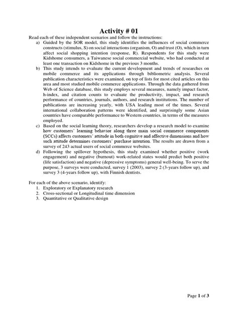 Practice 1 Week 2 Types Of Research Pdf Quality Of Life Affect