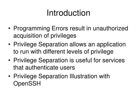 Ppt Preventing Privilege Escalation Powerpoint Presentation Free