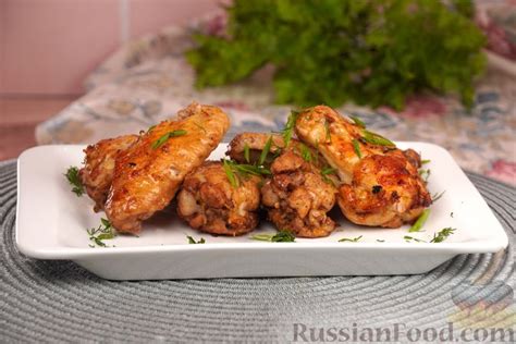 Рецепт Куриные крылышки запечённые в апельсиново соевом соусе в рукаве на