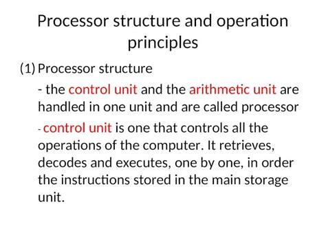 Ppt Processor Structure And Operation Principles Dokumentips