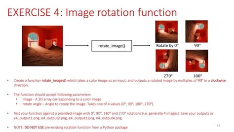 Solved EXERCISE Image Rotation Function Rotate Imagel Chegg