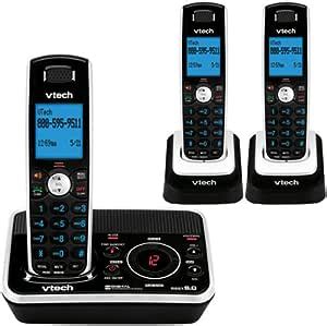 Amazon Com Vtech DECT Black White Expandable Handset Cordless Phone System With Digital