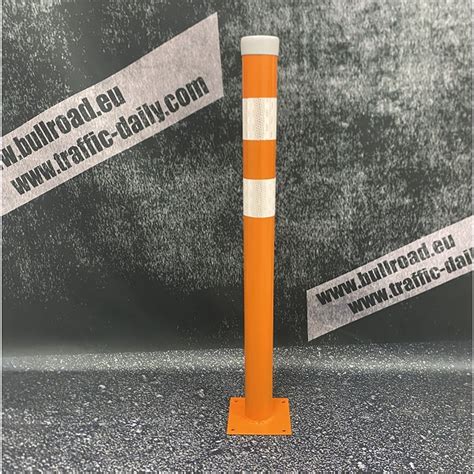 Метално предпазно стълбче оранжево Пътна сигнализация Пътни знаци Производство Доставка и Монтаж