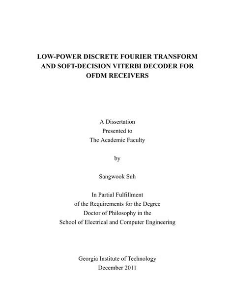 Pdf Low Power Discrete Fourier Transform And Soft Decision Viterbi