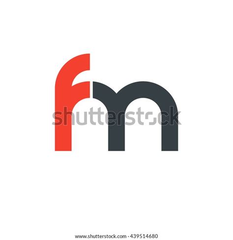Initial Letter Fm Linked Round Lowercase Stock Vector Royalty Free 439514680