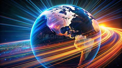 Dynamic Visualization Of Global Data Flow A Long Exposure Perspective On Earths Interconnected