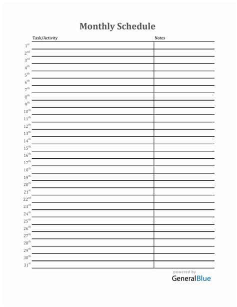 Free Excel Monthly Planner Templates