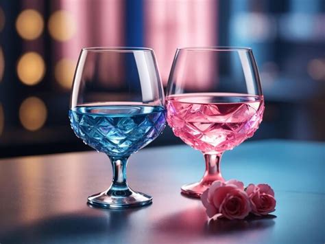 Premium Ai Image View Of Cocktail Mix In Glass With Abstract Neofuturistic Set