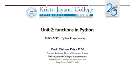 Unit 2function In Pythonpptx