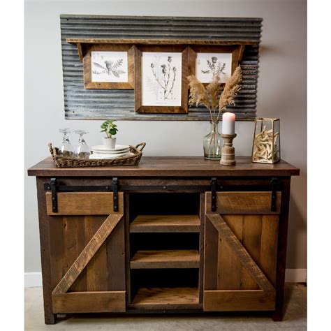 Rustic Wood Buffet Table