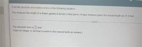 Solved Find The Absolute And Relative Errors In The